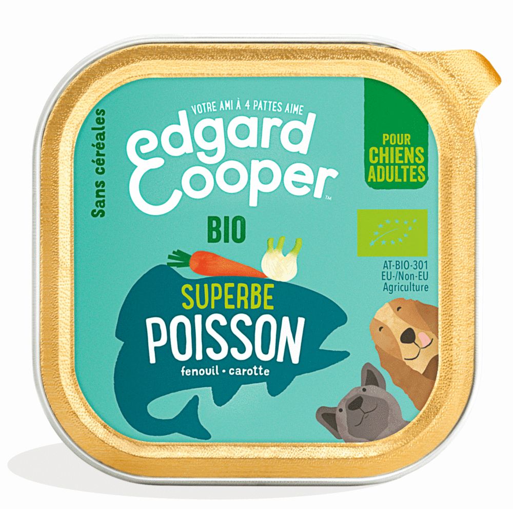 Barquette bio "Superbe poisson" (100 g) - Edgard & Cooper | J'ai plus ...